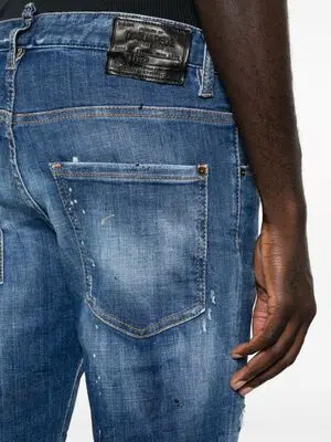 Dsquared2 Distressed Slim-cut Jeans - Blue