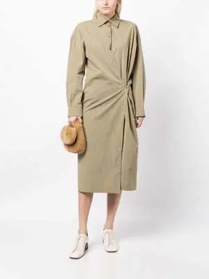 LEMAIRE Twisted Poplin Shirt Dress