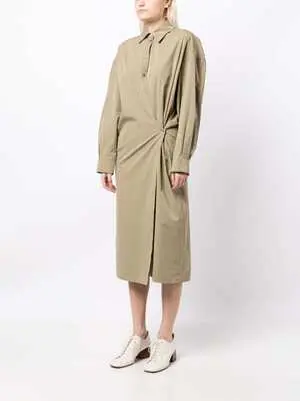 LEMAIRE Twisted Poplin Shirt Dress