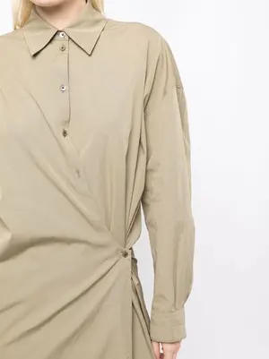 LEMAIRE Twisted Poplin Shirt Dress