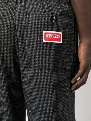 Kenzo Check-pattern Tapered Trousers