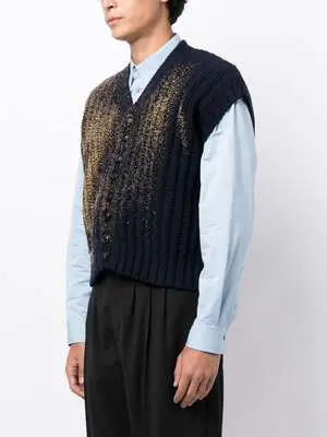 MAISON MARGIELA Contrasting-trim V-neck Cardigan