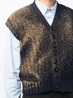 MAISON MARGIELA Contrasting-trim V-neck Cardigan