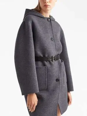 Prada Single-breasted Wool Coat - Grey