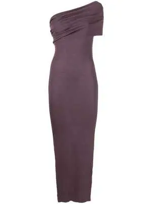 Rick Owens One-shoulder Wool Maxi Dress