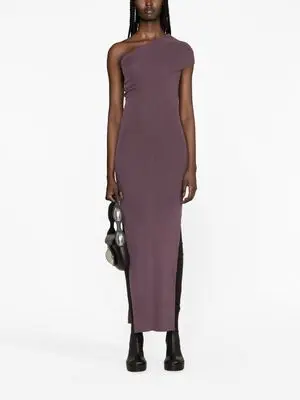 Rick Owens One-shoulder Wool Maxi Dress