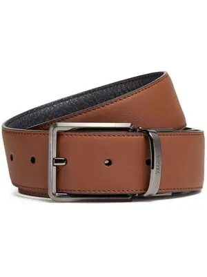 Zegna Reversible Leather Belt - Brown