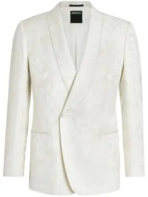 Zegna Jacquard Silk-wool Evening Jacket