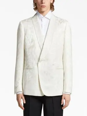 Zegna Jacquard Silk-wool Evening Jacket
