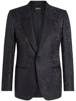 Zegna Jacquard Silk-wool Blazer