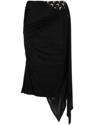 MARINE SERRE Draped Asymmetric Midi Skirt
