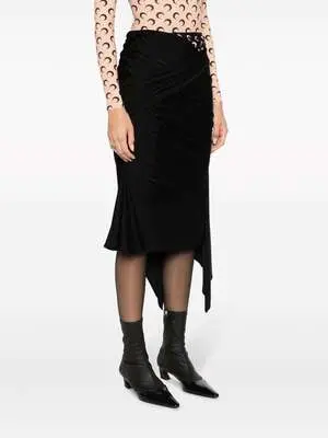 MARINE SERRE Draped Asymmetric Midi Skirt
