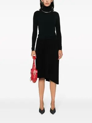 Balenciaga Ribbed Knit Roll Neck Sweater