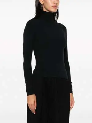 Balenciaga Ribbed Knit Roll Neck Sweater