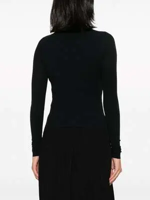Balenciaga Ribbed Knit Roll Neck Sweater