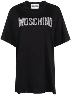 Moschino Crystal-logo Cotton T-shirt