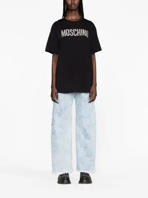 Moschino Crystal-logo Cotton T-shirt