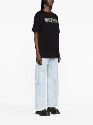 Moschino Crystal-logo Cotton T-shirt