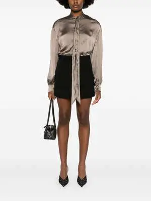 Balenciaga Deconstructed Wool Miniskirt