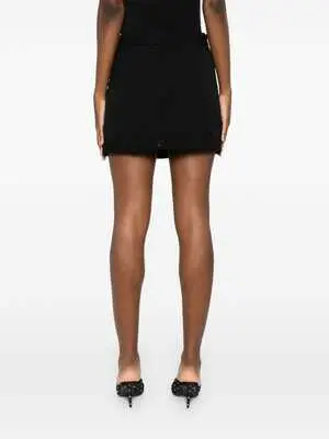 Balenciaga Deconstructed Wool Miniskirt