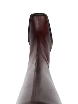 MARINE SERRE Airbrushed Leather Knee Boots