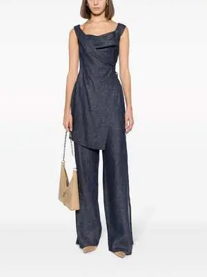 GEMY MAALOUF Asymmetric Gathered Top
