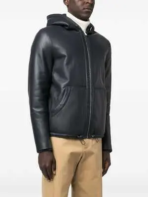LISKA Leather Reversible Bomber Jacket