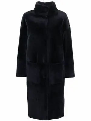 LISKA Reversible Shearling Coat - Blue