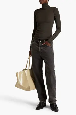Nanushka Josa Cutout Stretchjersey Turtleneck Top