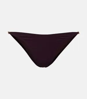 Stella McCartney Chain-trimmed Bikini Bottom - Purple