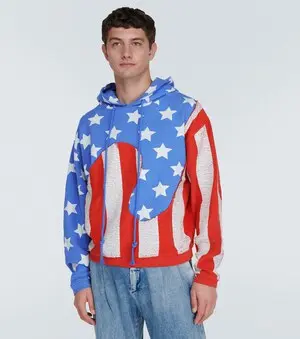 ERL Stars And Stripes Cotton Hoodie