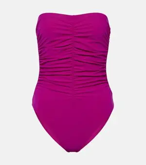 KARLA COLLETTO Karla Colletto Basics Ruched Swimsuit Pink
