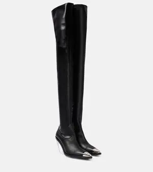David Koma Logo Over-the-knee Boots