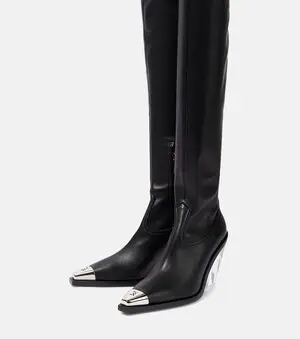 David Koma Logo Over-the-knee Boots