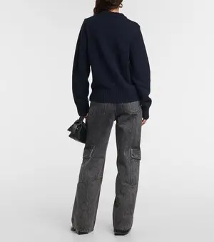 GANNI Logo Wool-blend Sweater