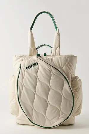 CARAA Quilted Tennis Tote - Ivory Kelly