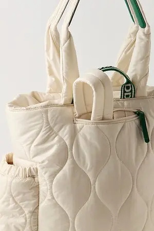 CARAA Quilted Tennis Tote - Ivory Kelly