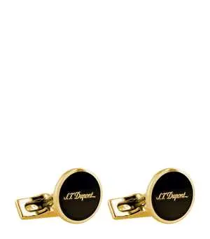 S.t. Dupont Iconic Logo Cufflinks - Gold