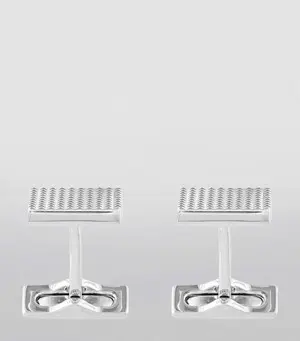 S.t. Dupont Palladium Diamond Head Cufflinks