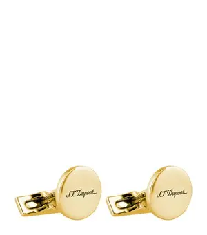 S.t. Dupont Iconic Logo Cufflinks - Gold