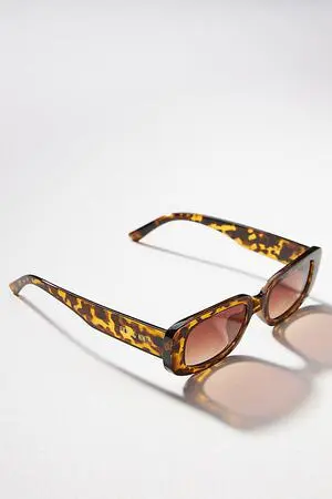 FIFTH & NINTH Milan Rectangle Sunglasses - Brown Pattern