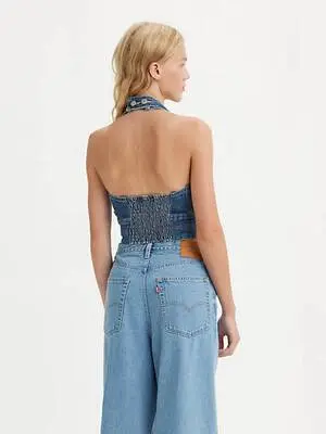 LEVI'S Daisy Denim Halter Top