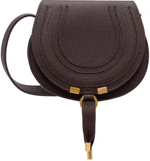 Chloé Chloé Burgundy Small Marcie Saddle Bag 55p Deep Violine