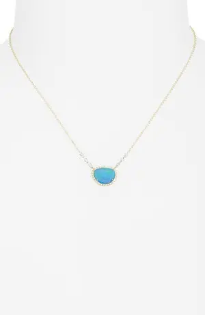 Meira T Opal & Diamond Pendant Necklace