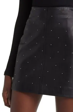 ALLSAINTS Lila Studded Leather Skirt