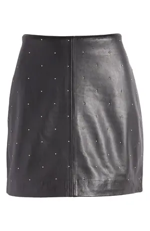 ALLSAINTS Lila Studded Leather Skirt