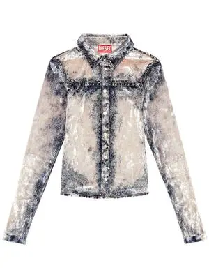 Diesel® T-Marz Shirt With Trompe L`Oeil Print In Blue - 54% Off 