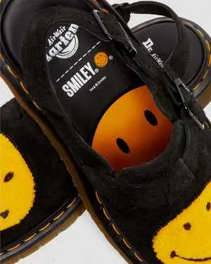 Dr. Martens Jorge Smiley® Napped Suede Slingback Mules