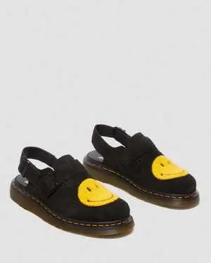 Dr. Martens Jorge Smiley® Napped Suede Slingback Mules
