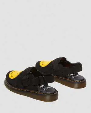Dr. Martens Jorge Smiley® Napped Suede Slingback Mules